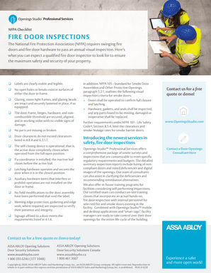 Fire Door Inspection Checklist - ASSA ABLOY Openings Studio | ASSA ...